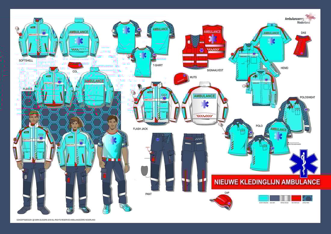 Nieuwe uniformen van Nederlands ambulancepersoneel dragen zorg voor ...